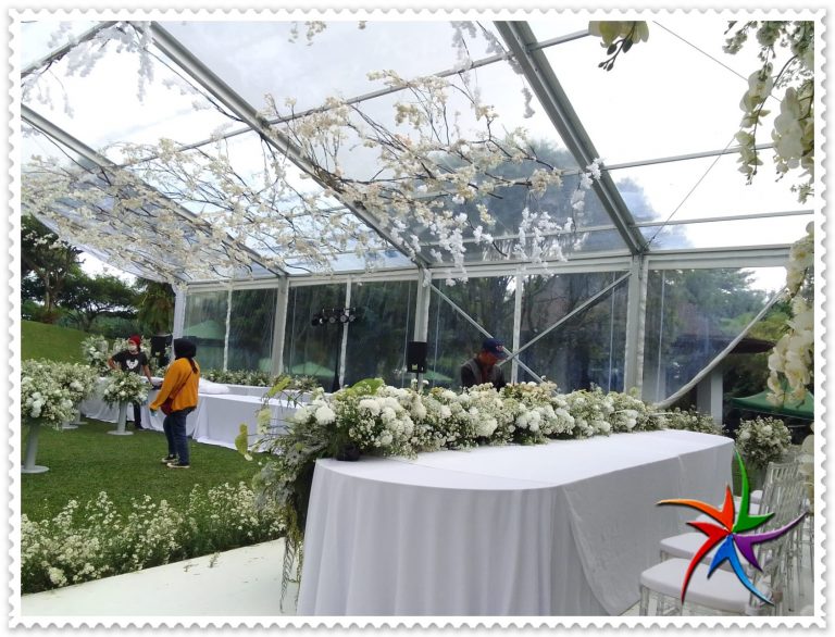 Sewa Tenda Wedding Tenda Roder Transparan Dekorasi Elegan